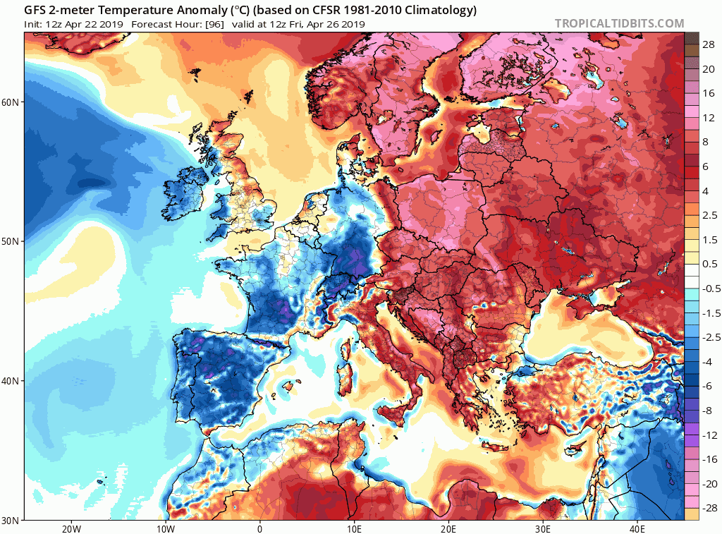 Cum va fi vremea in intervalul 23 – 26 aprilie Vremea.ro